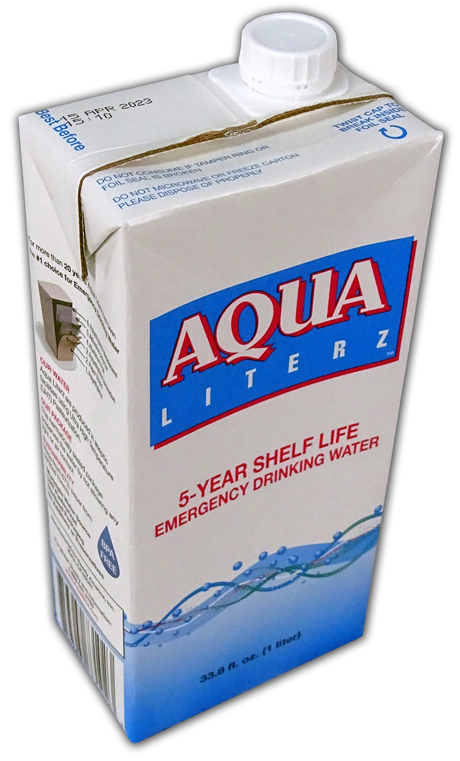 New Easy Opening Cap for Aqua Literz Emergency Drinking Water | Aqua ...